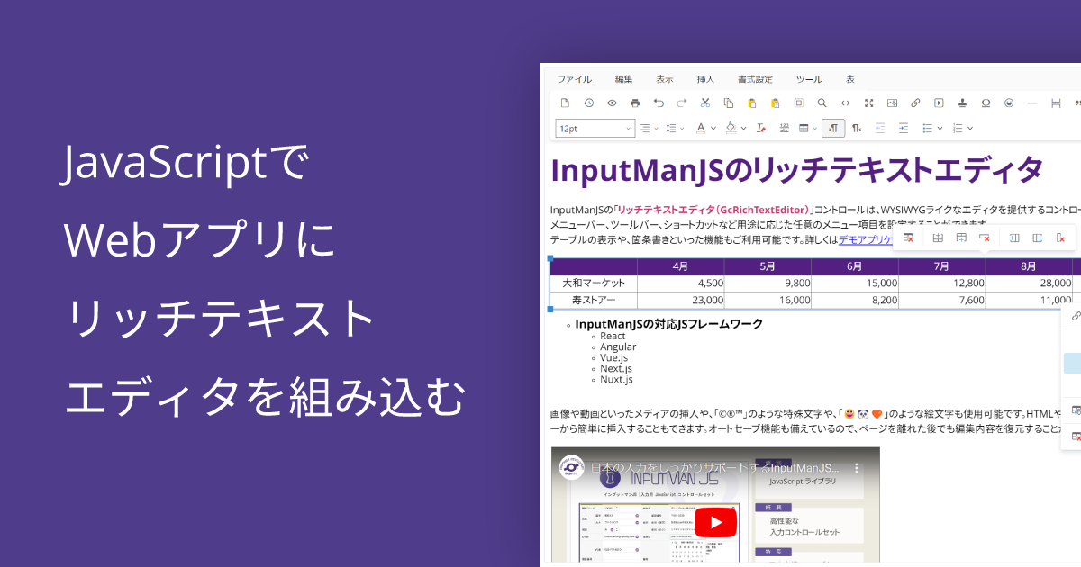 JavaScriptでWebアプリにリッチテキストエディタを組み込む | MESCIUS.devlog - メシウス株式会社